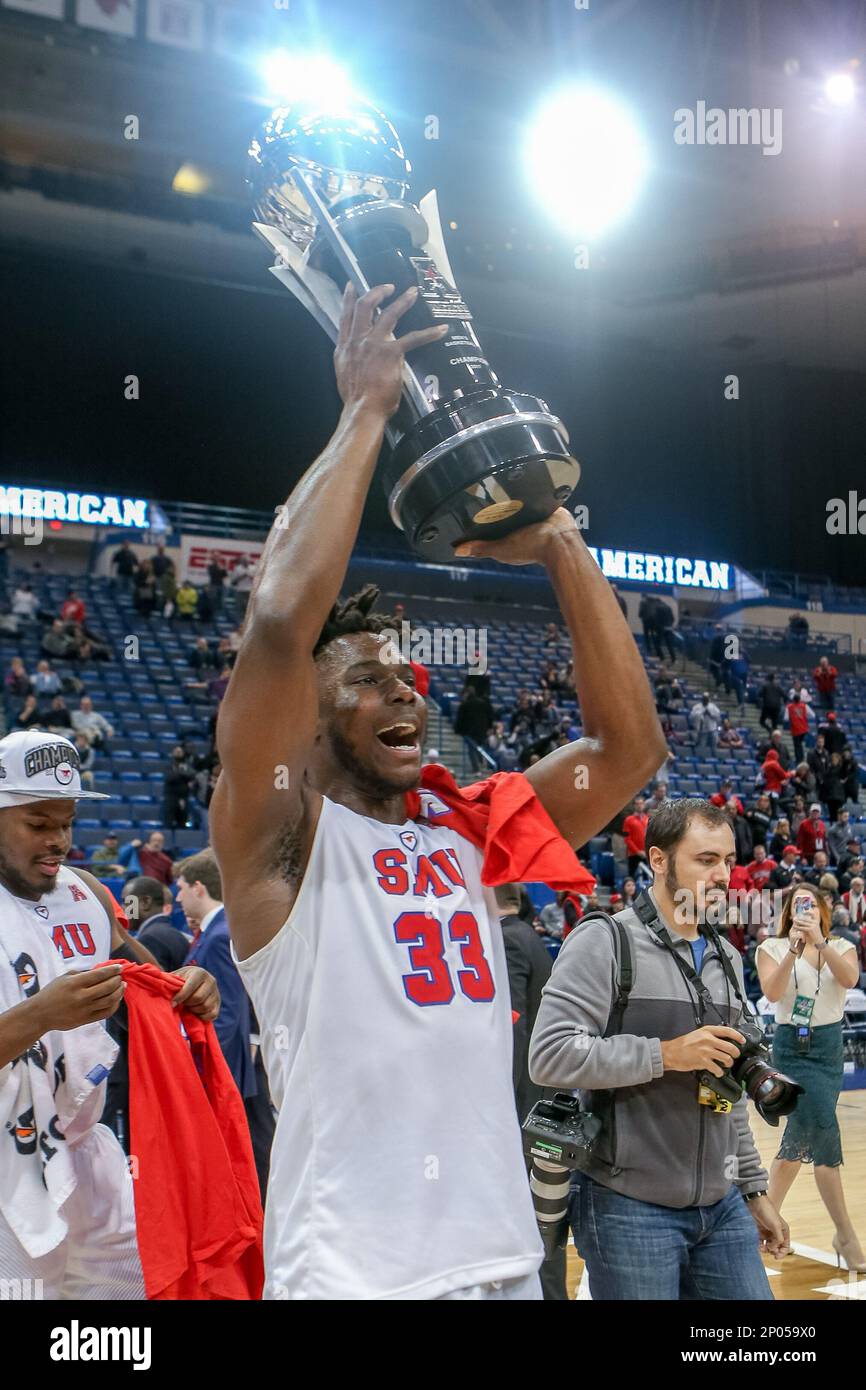 HARTFORD, CT - MARCH 12: Semi Ojeleye (33) Forward for SMU with the AAC ...