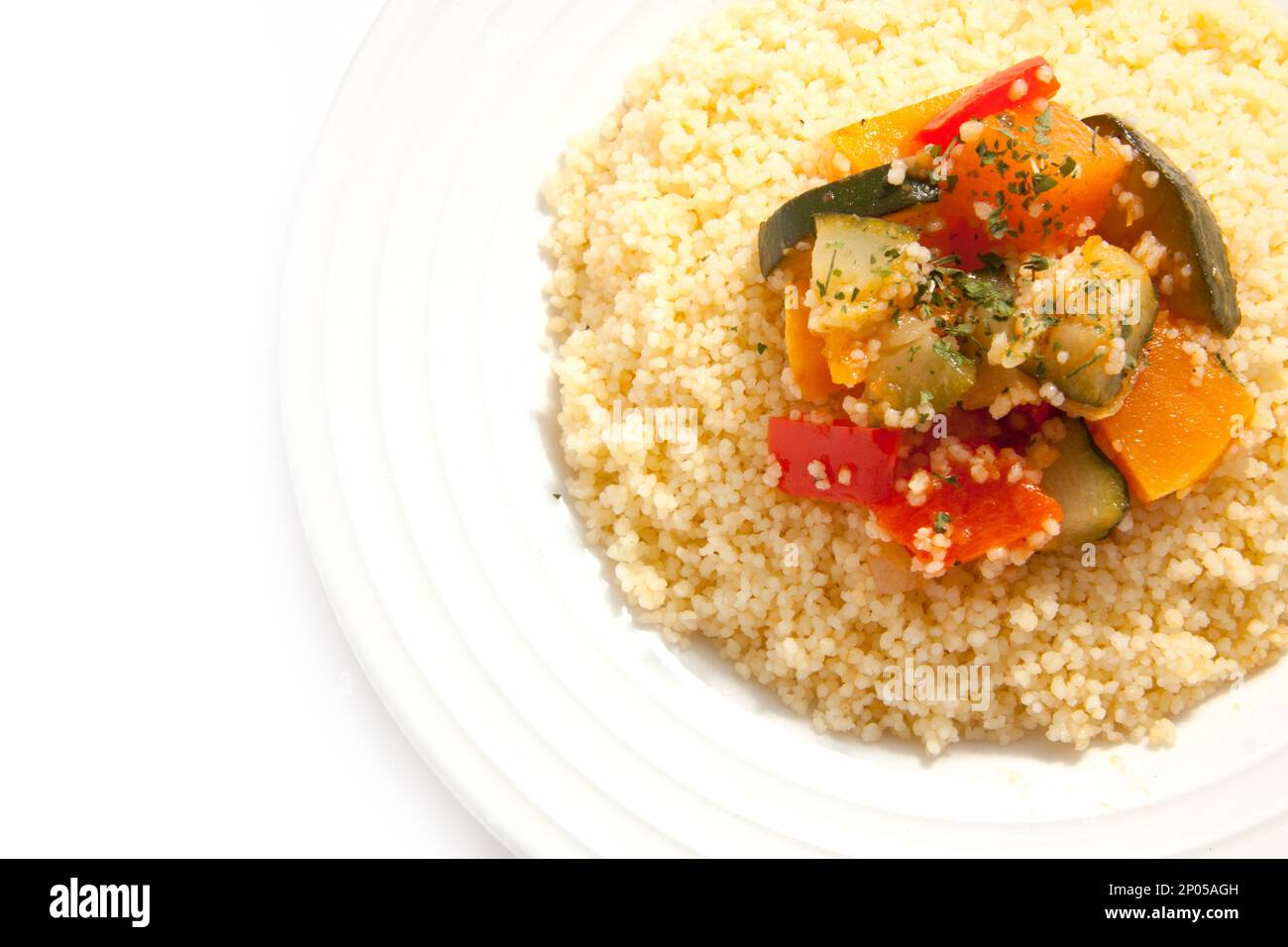 Fresh Couscous with Vegetables Stock Photo - Alamy