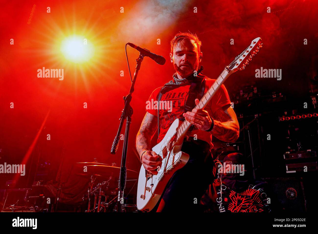 March 1, 2023: Travis Miguel of US heavy Rock band Atreyu Live at ...