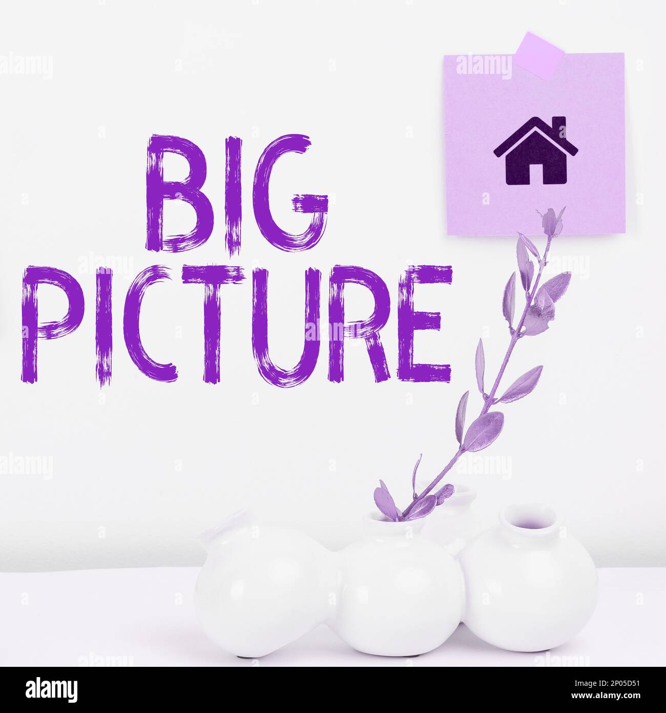 Sign displaying Big Picture. Conceptual photo most important facts ...