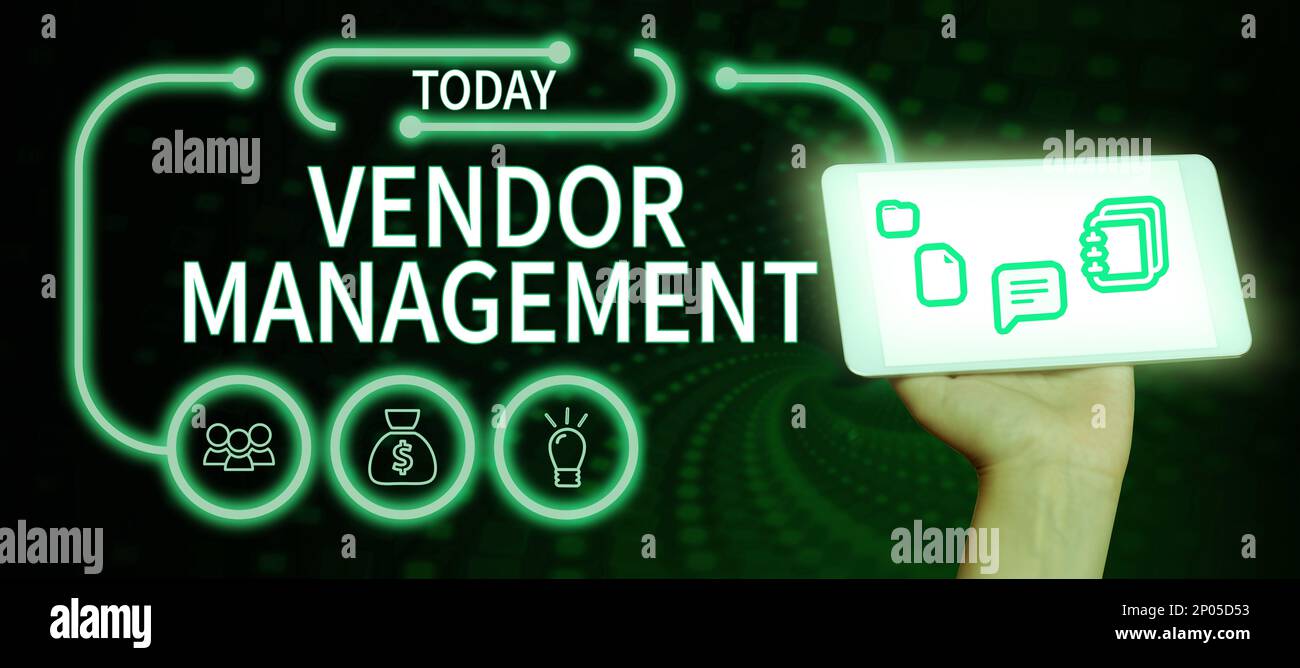 Conceptual display Vendor Management. Word for activities included in ...