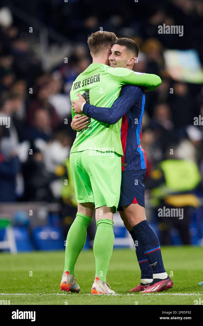 Madrid, Madrid, Spain. 2nd Mar, 2023. Marc-Andre Ter Stegen and Ferran ...