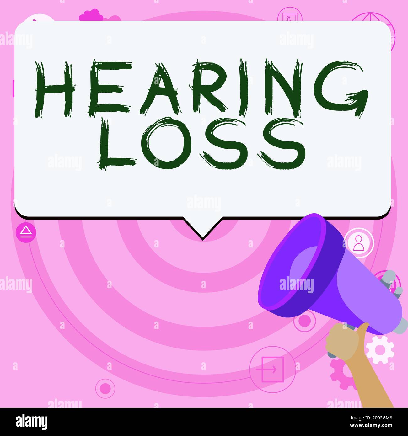 Writing displaying text Hearing Loss. Business overview is partial or ...