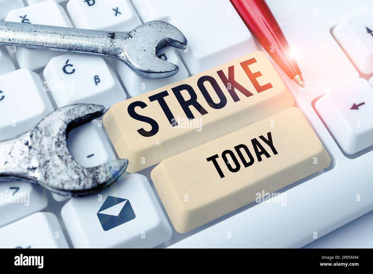 Sign displaying Stroke. Internet Concept act of hitting or striking ...