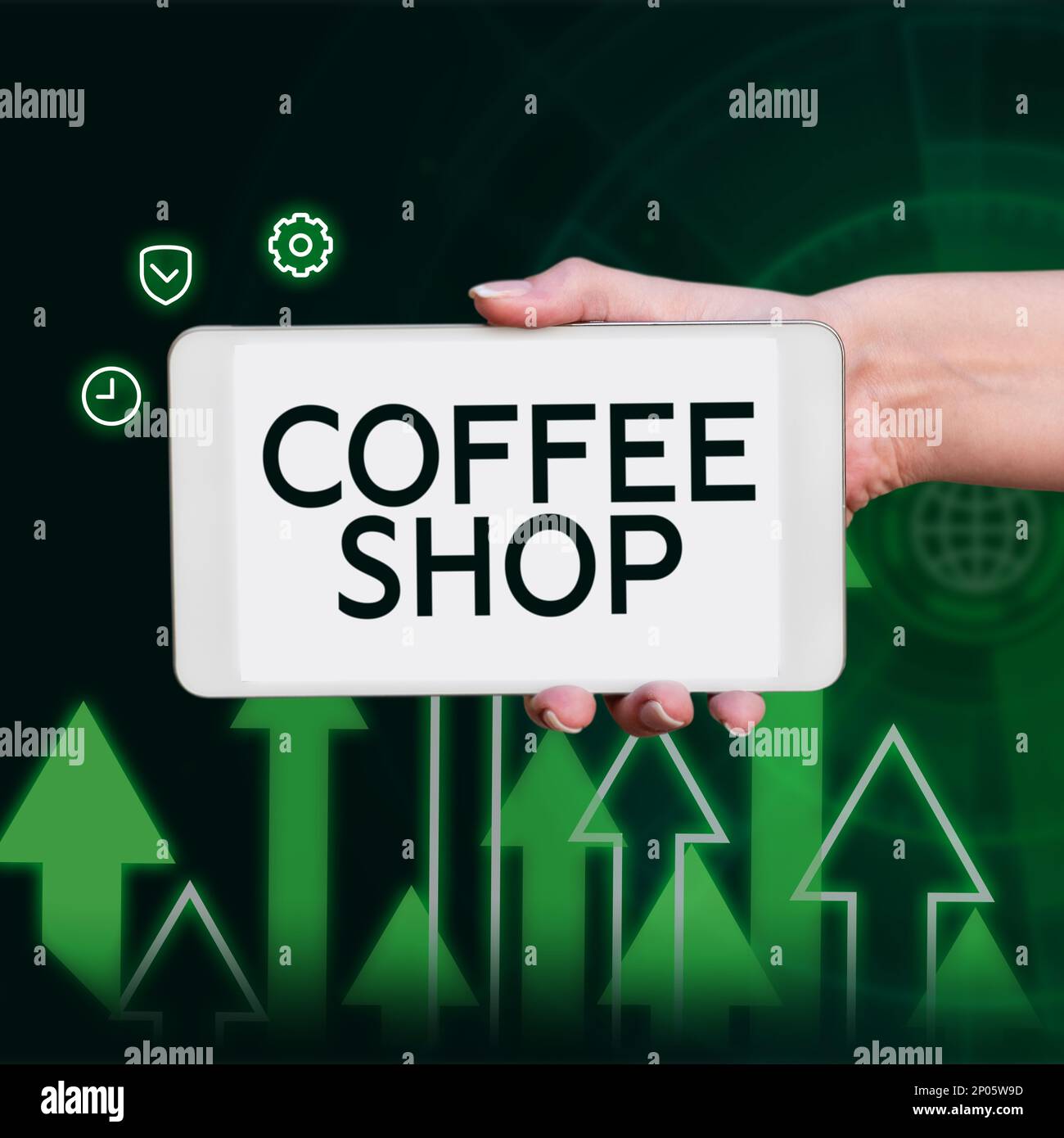 Sign displaying Coffee Shop. Business showcase small informal ...