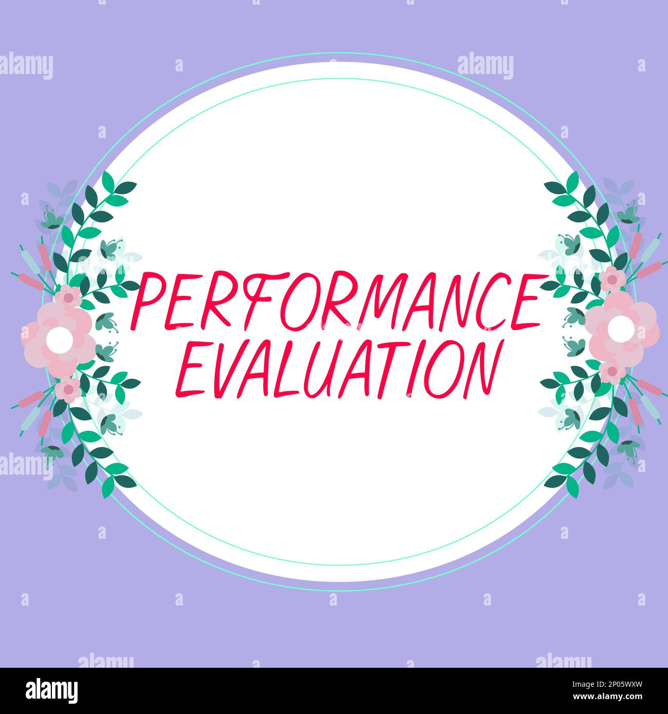 Sign displaying Performance Evaluation. Word Written on the development and action planning of ...