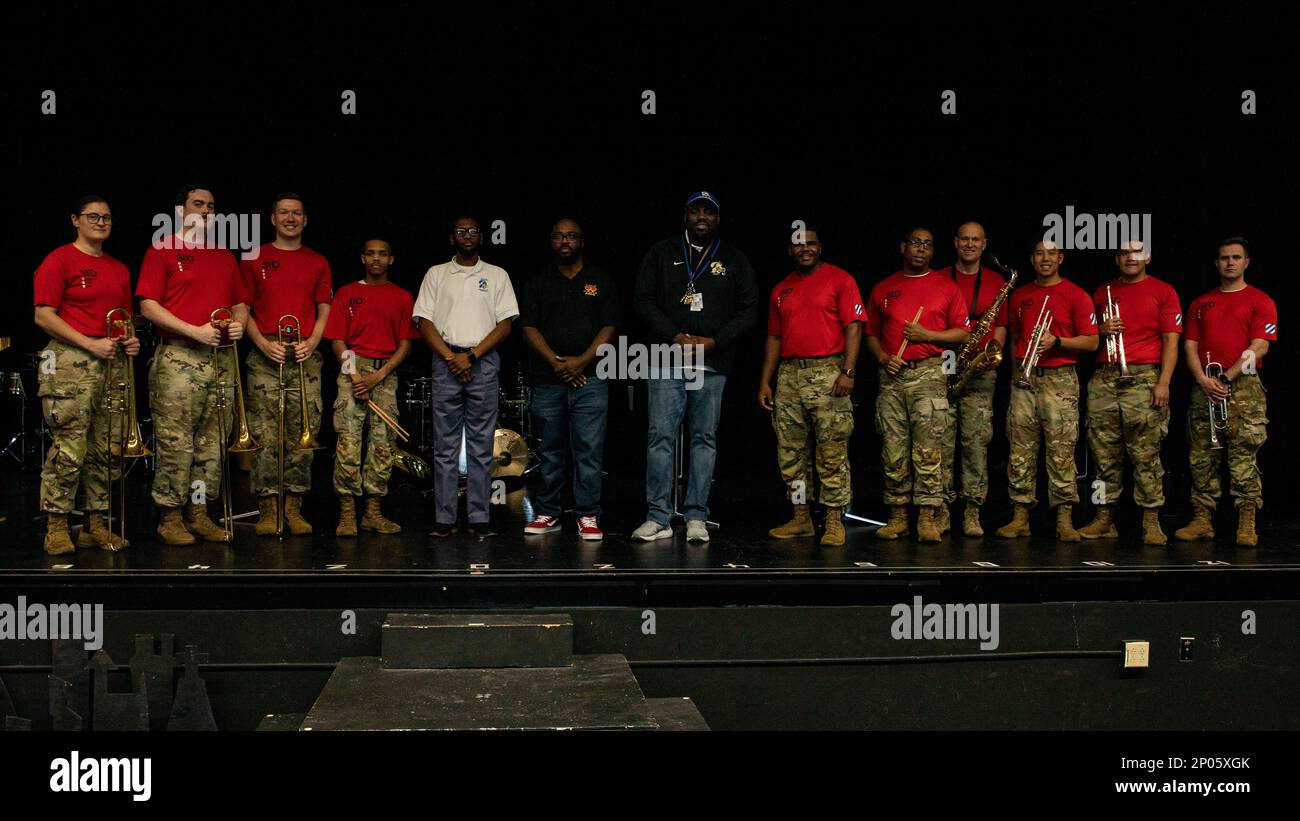 The Dogface Brass Band section of 3rd Infantry Division Band and school ...