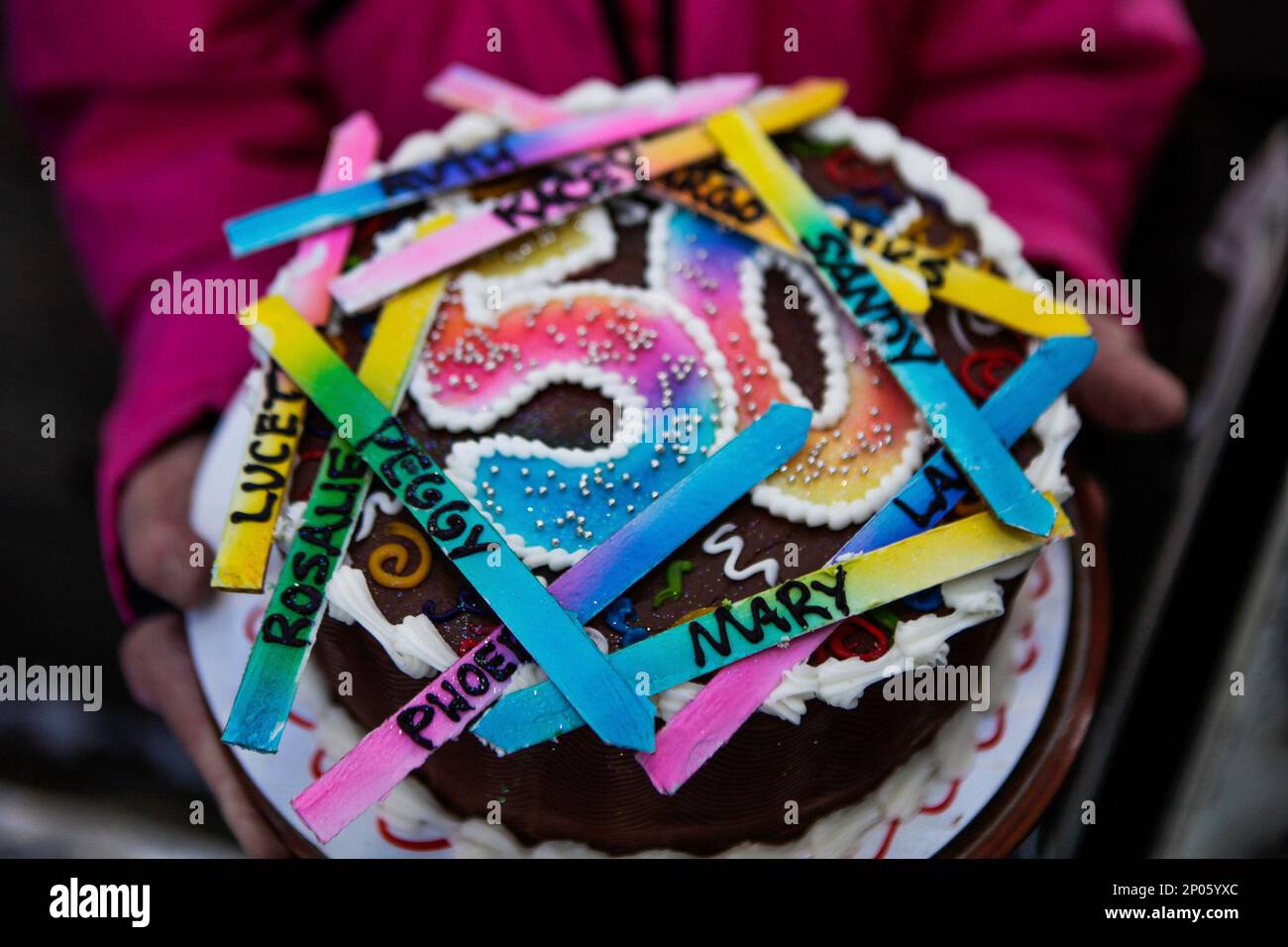 A cake was made for the women who skied Vail for 50 years on Tuesday ...