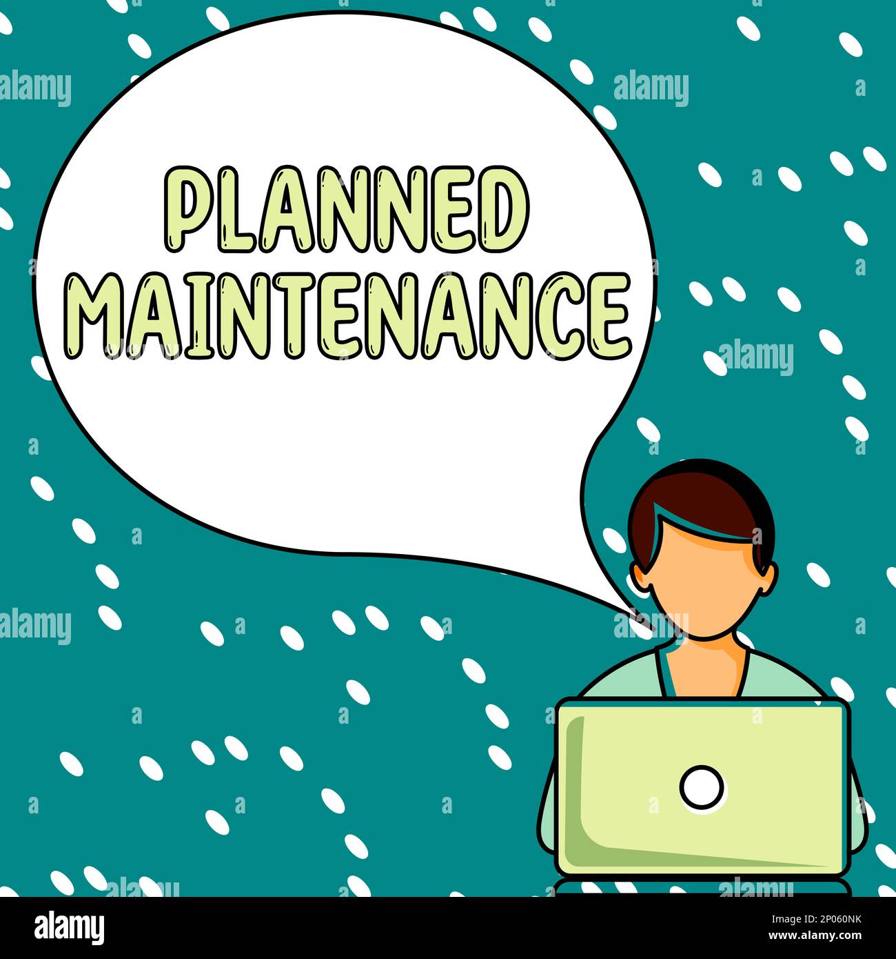 Hand writing sign Planned Maintenance. Business approach Check ups to ...