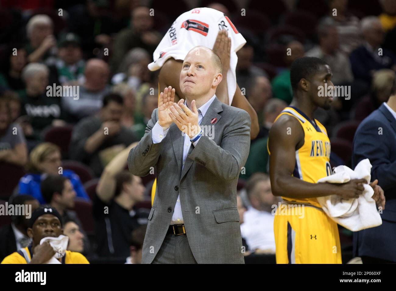 CLEVELAND, OH - MARCH 09: Kent State Golden Flashes head coach Rob ...