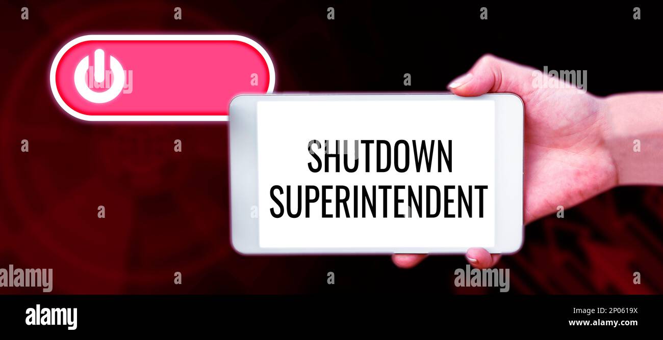 Text caption presenting Shutdown Superintendent. Business showcase ... Text caption presenting Shutdown Superintendent. Business showcase ...