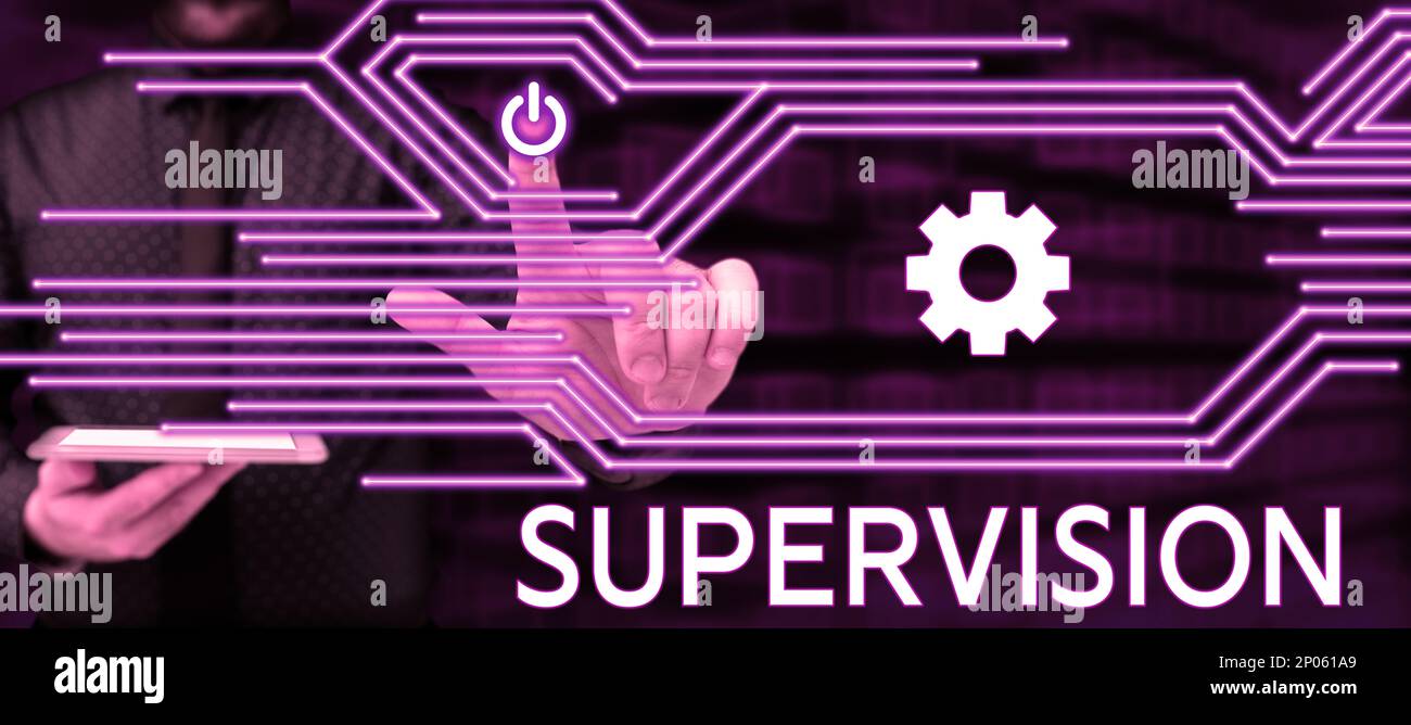 Handwriting text Supervision. Word Written on monitoring and ...