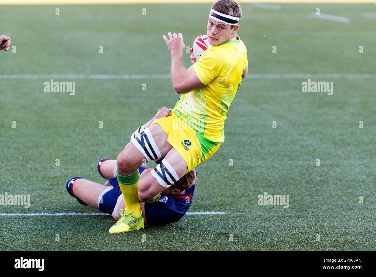 LAS VEGAS, NV - MARCH 03: Nick Malouf #10 of Australia goes over to ...