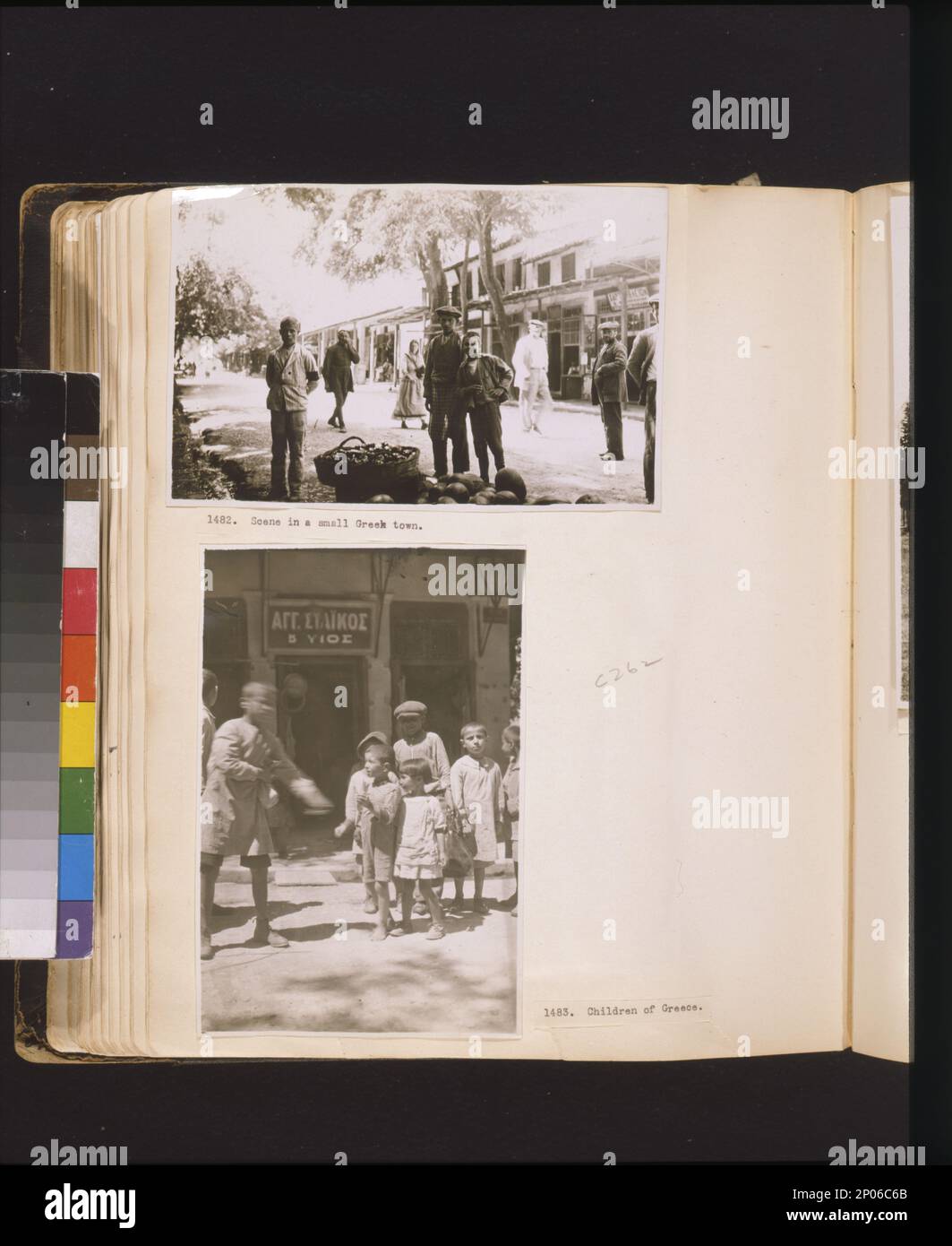 Scene in a small Greek town Children of Greece.. Frank and Frances ...