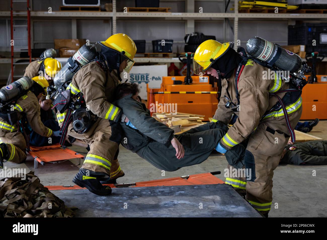 U.S. Marine Corps Lance Cpl. Wesley Thompkins (left), and Cpl. Shilo ...