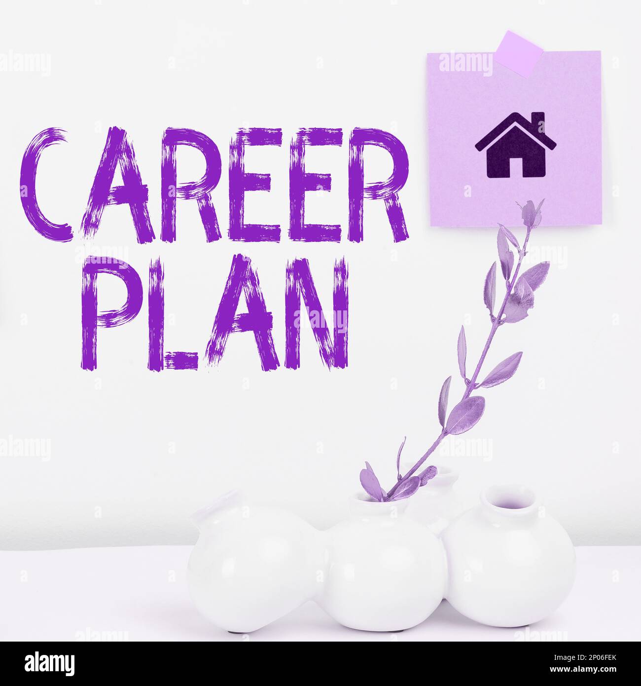 Text caption presenting Career Plan. Concept meaning ongoing process ...