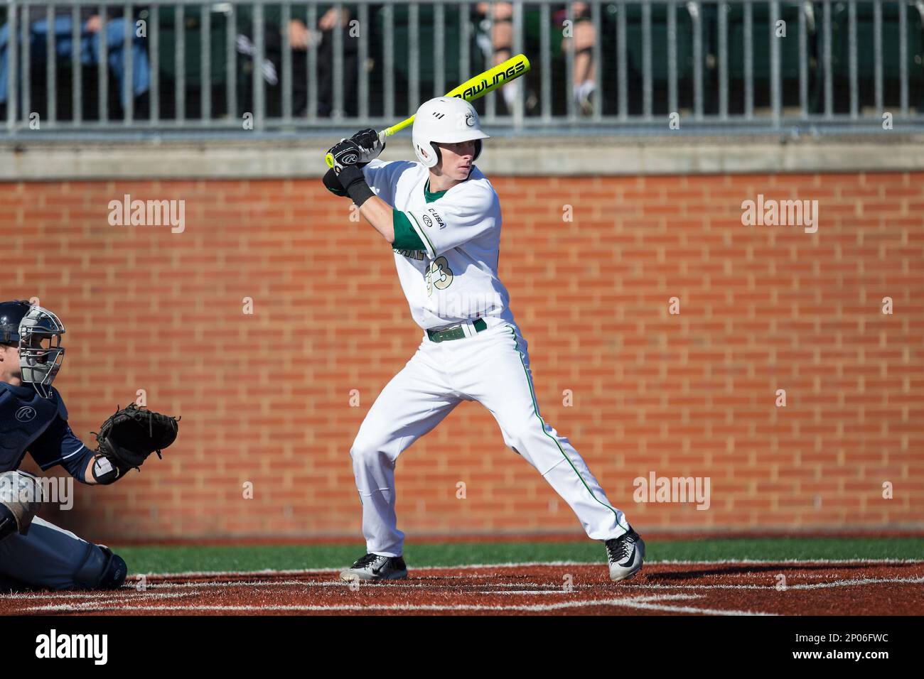 Hunter Jones (33) of the Charlotte 49ers at bat against the Xavier ...