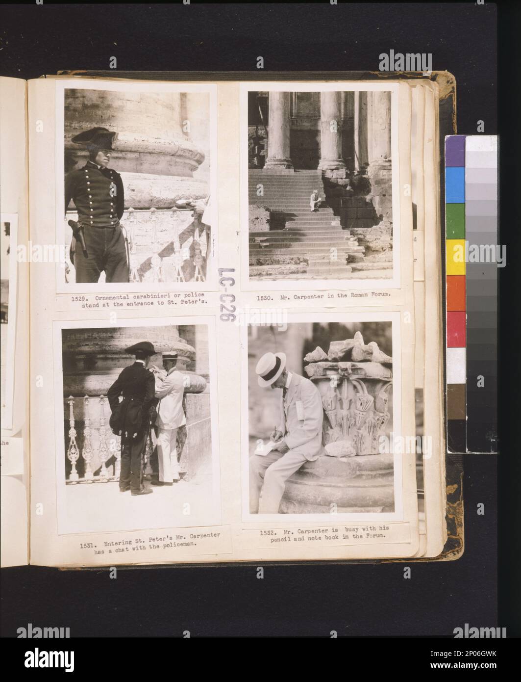 Ornamental carabineiri or police stand at the entry to St. Peter's Mr ...