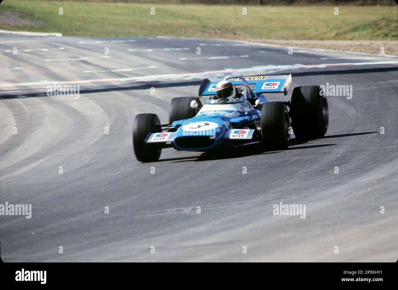 Driver Jackie Stewart (3) of Scotland races in October 1969. (Al ...