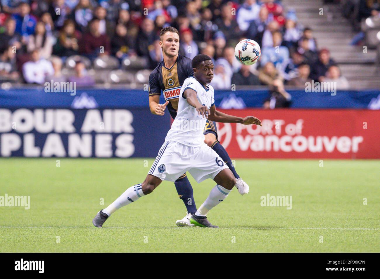 VANCOUVER, BC - MARCH 05: Philadelphia Union defender Keegan Rosenberry ...