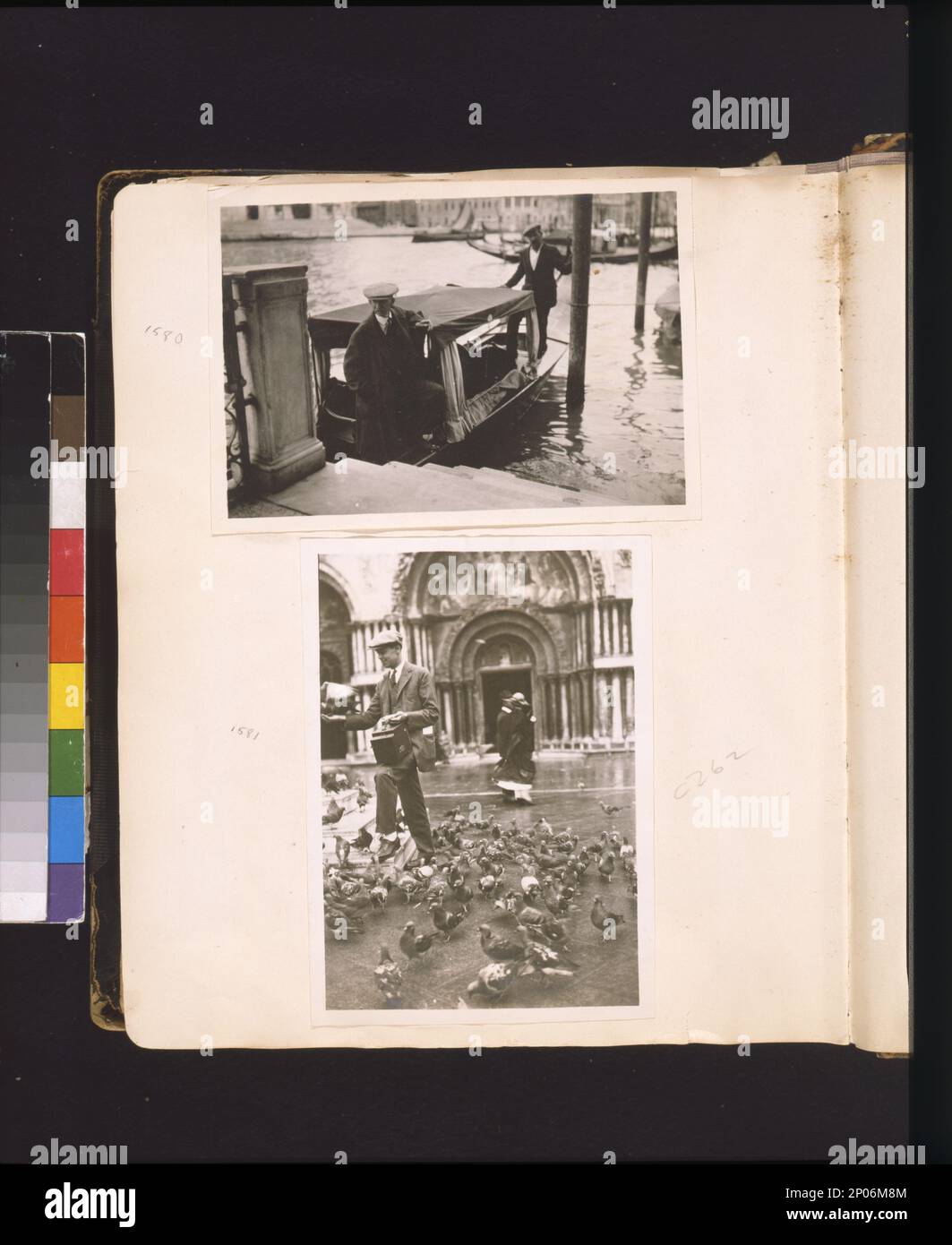 Frank Carpenter in a gondola, Venice Photographer with camera and ...