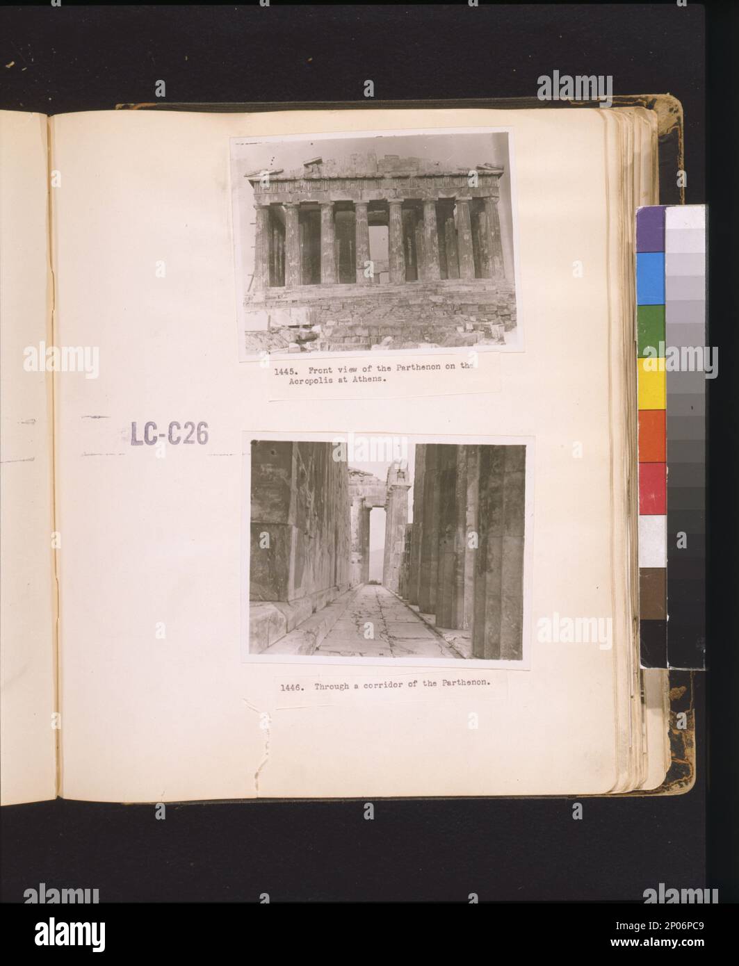 Front view of the Parthenon on the Acropolis at Athens Through a ...