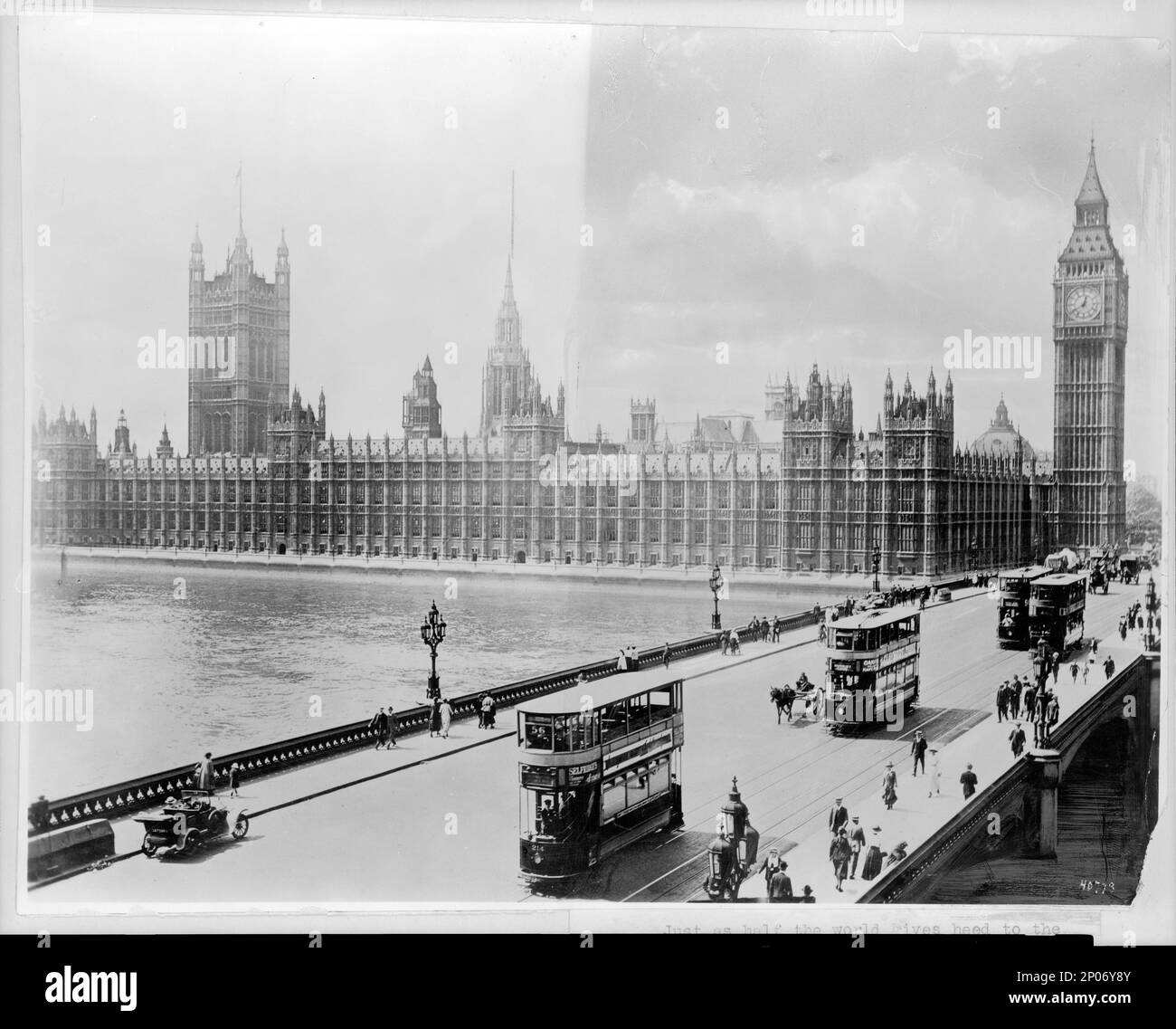 England - London - Parliament looking across bridge. Frank and Frances Carpenter Collection ...