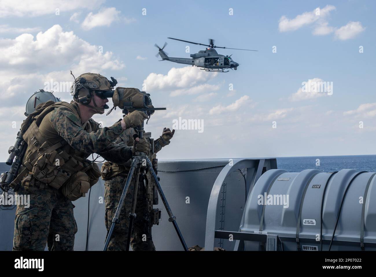 U.S. Marine Corps Cpl. Adam Scherrer, left, and Cpl. Adam Hytrek, both ...
