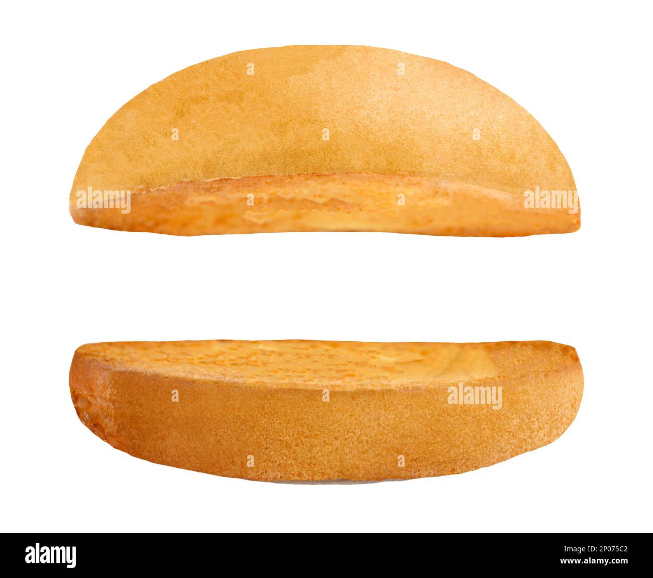 Burger bread isolated on white background Stock Photo - Alamy