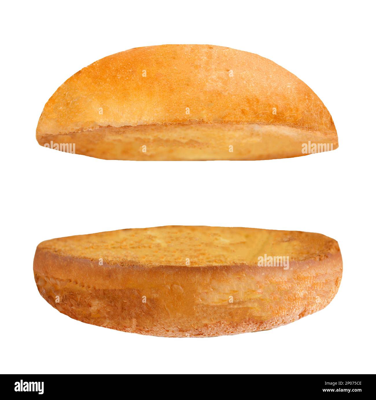 Burger bread isolated on white background Stock Photo - Alamy