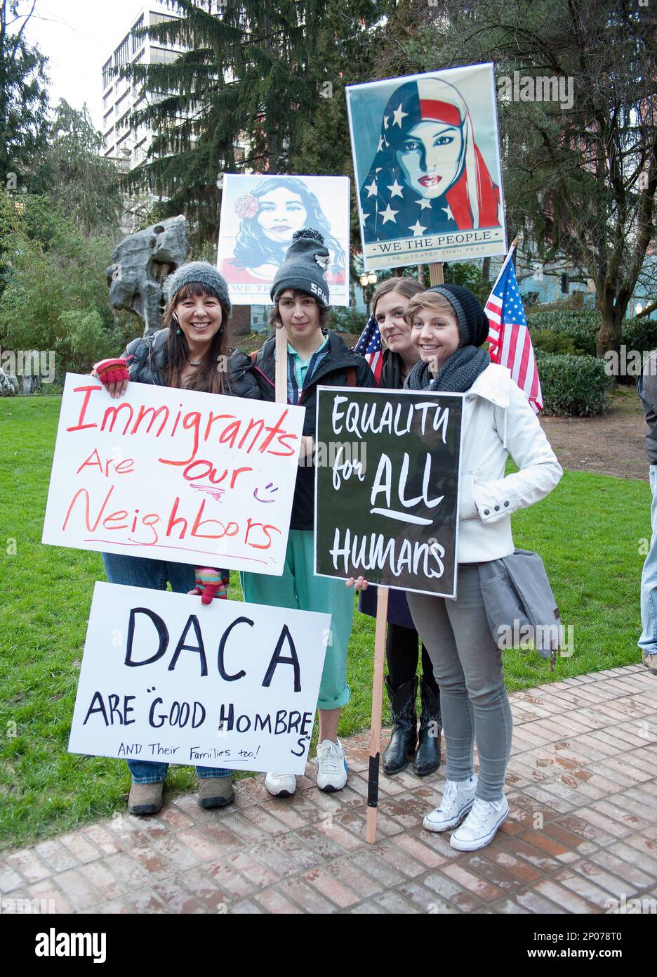 PORTLAND, OR - FEBRUARY 28: Latinx Rally - Defend DACA, announcing ...