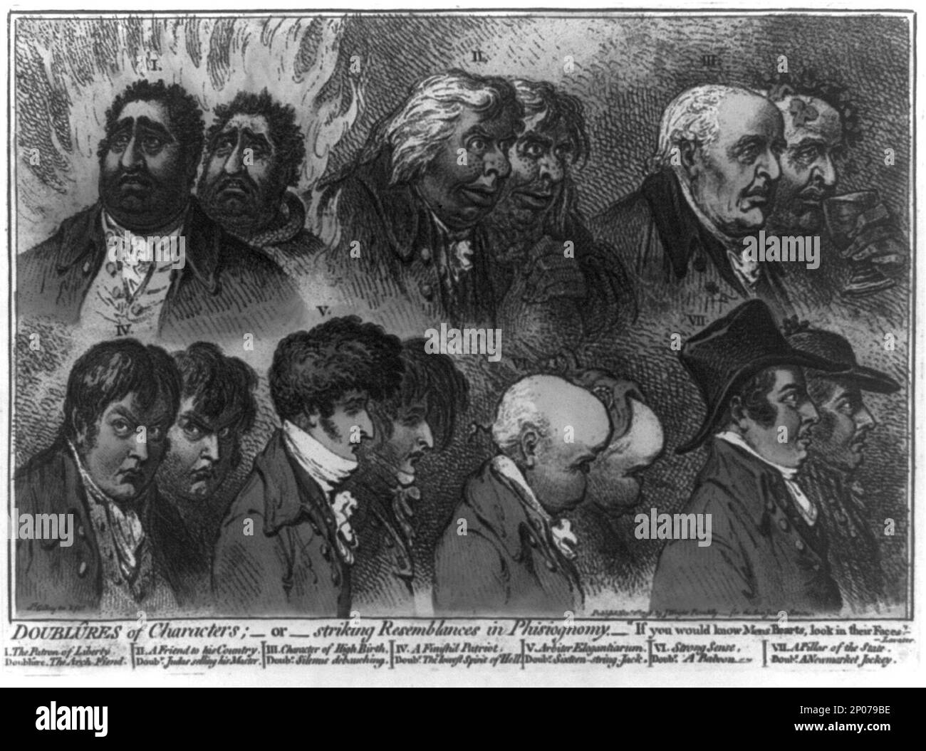 Doublures of characters; - or - striking resemblances in phisiognomy ...