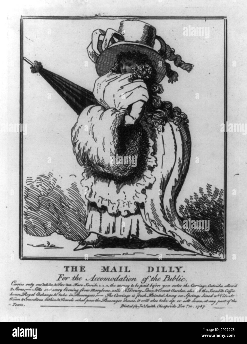 The mail dilly. For the accomodation of the public. British Cartoon ...
