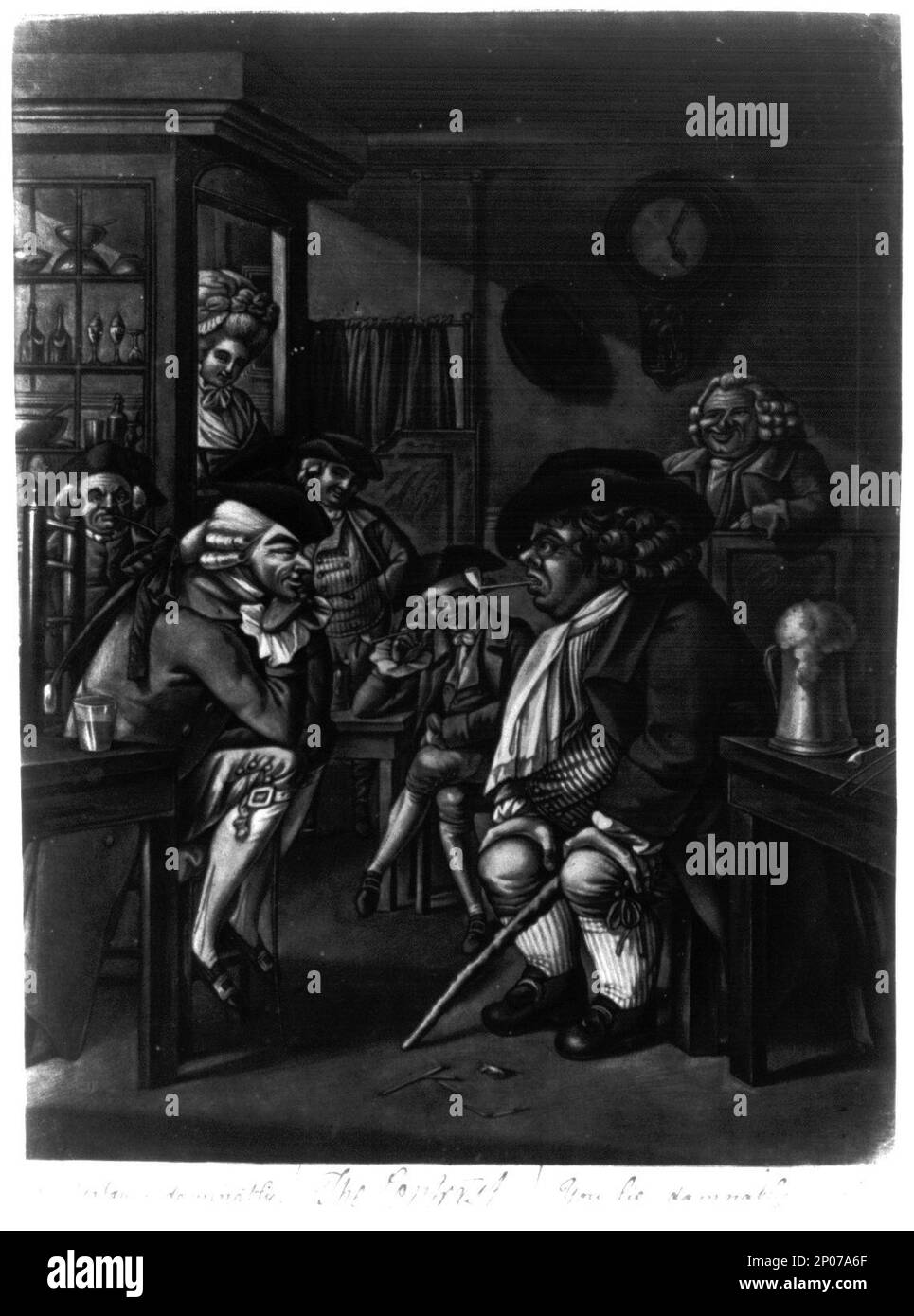 The contrast. British Cartoon Prints Collection Stock Photo - Alamy