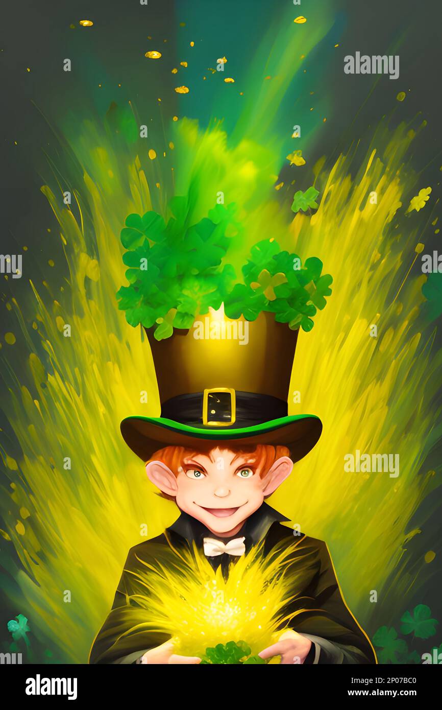 Leprechaun illustration hi-res stock photography and images - Alamy