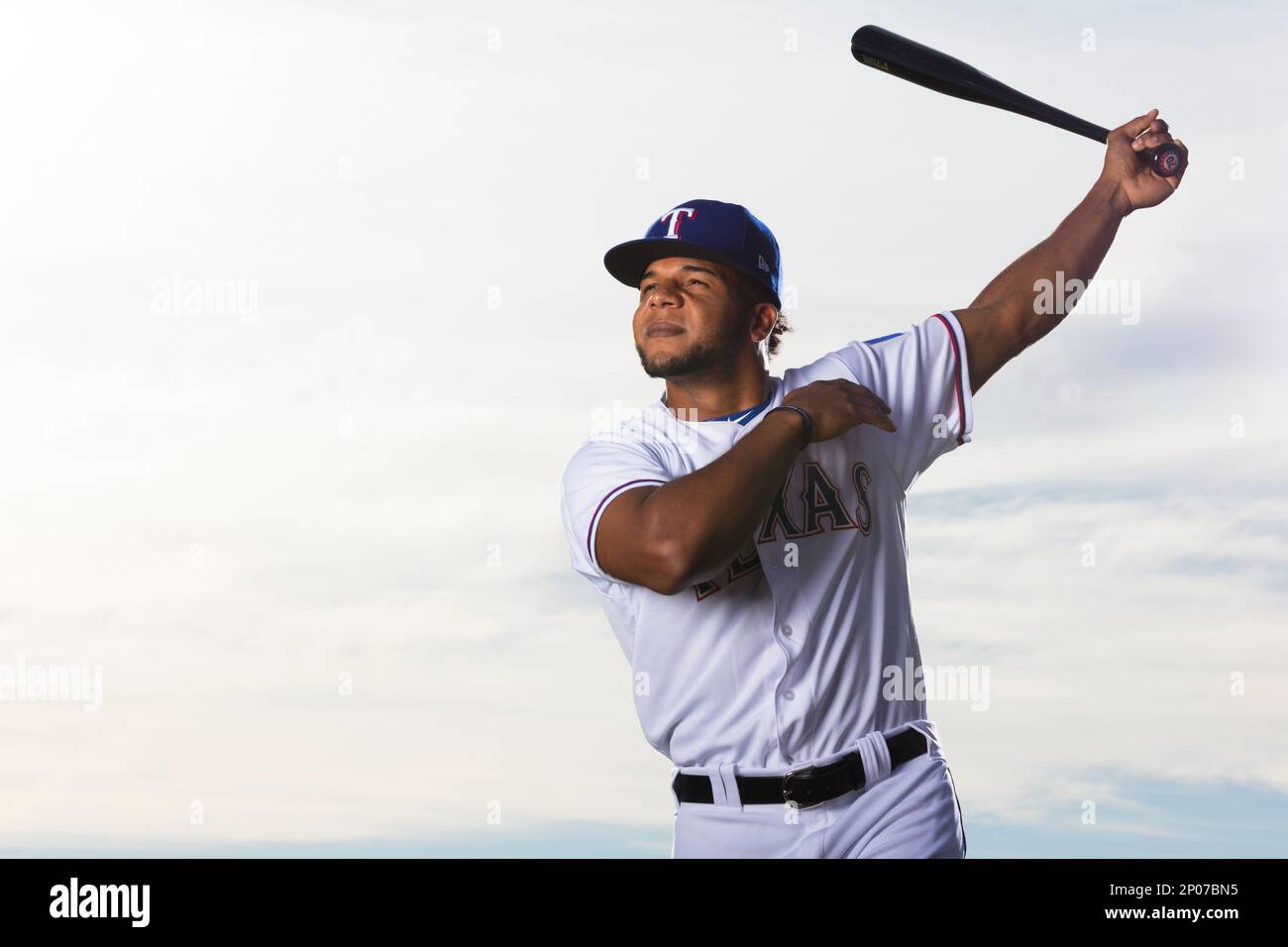 SURPRISE, AZ - FEBRUARY 22: Texas Rangers outfielder Cesar Puello #70 ...