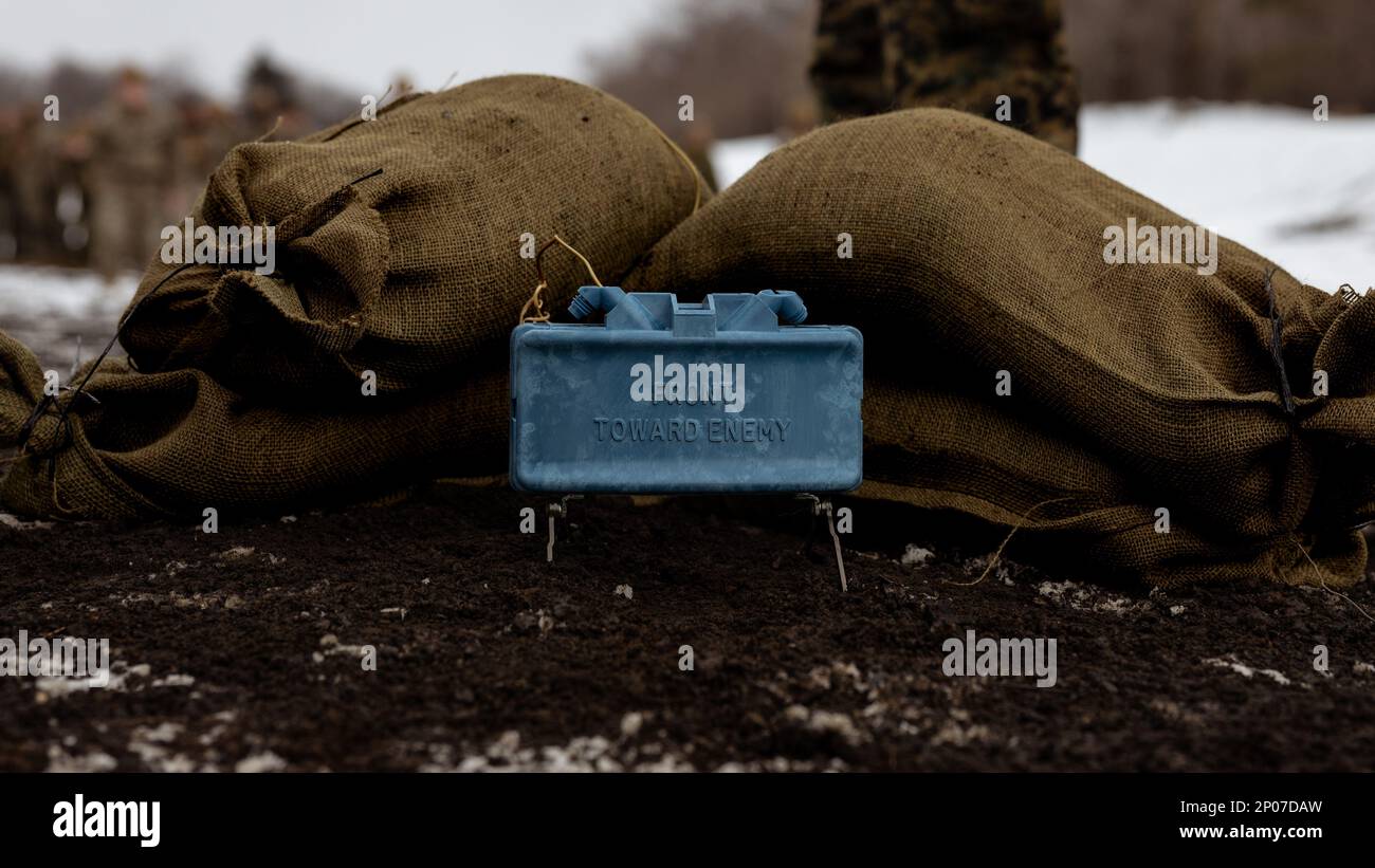 U.S. Marines with 3d Battalion, 4th Marines learn how to set-up an M18 ...
