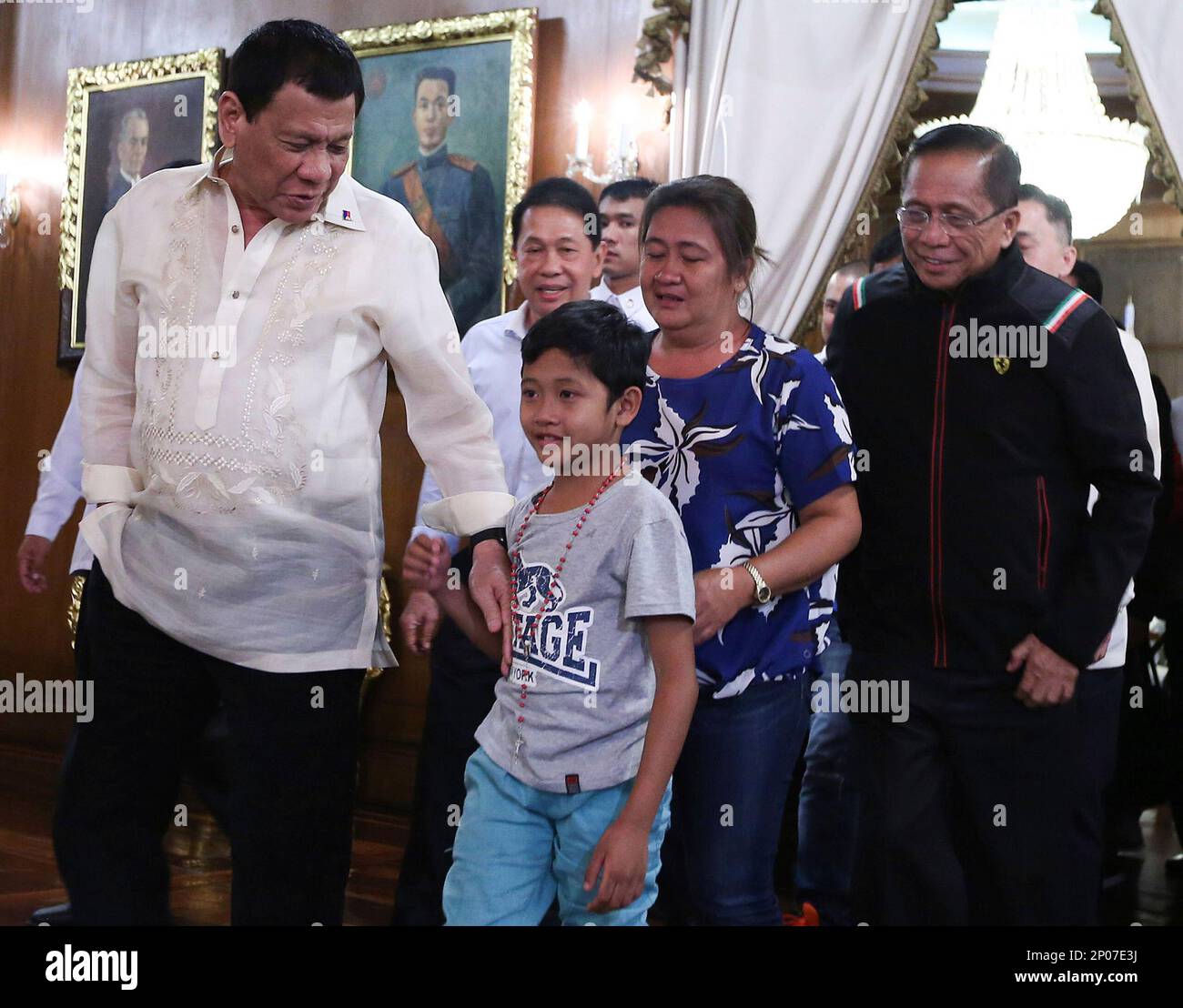 This photo provided by the Presidential Photographers Division ...