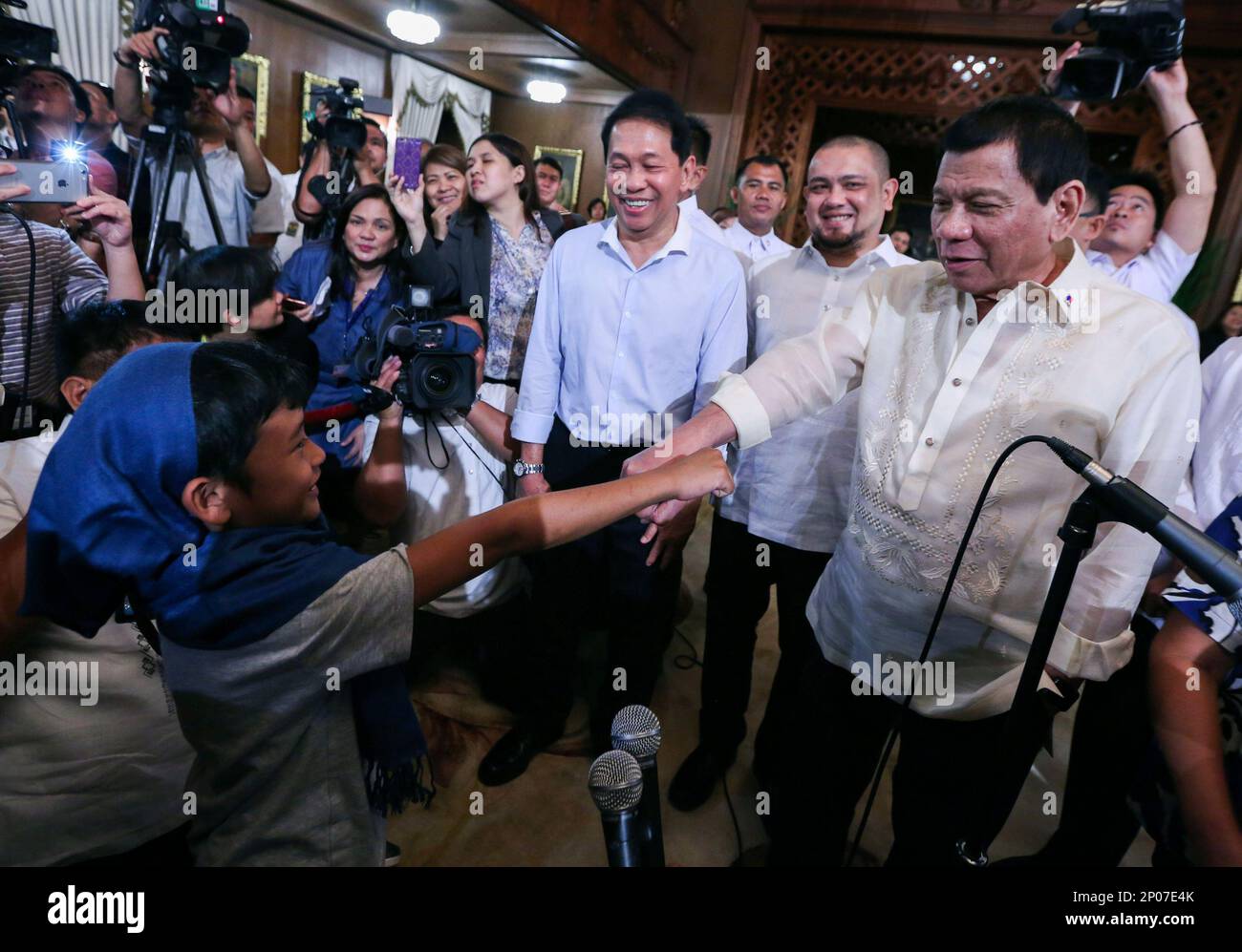 This photo provided by the Presidential Photographers Division ...