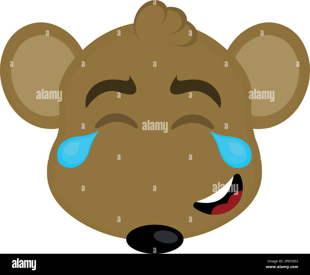 vector illustration face of a cartoon mouse with tears of joy Stock ...