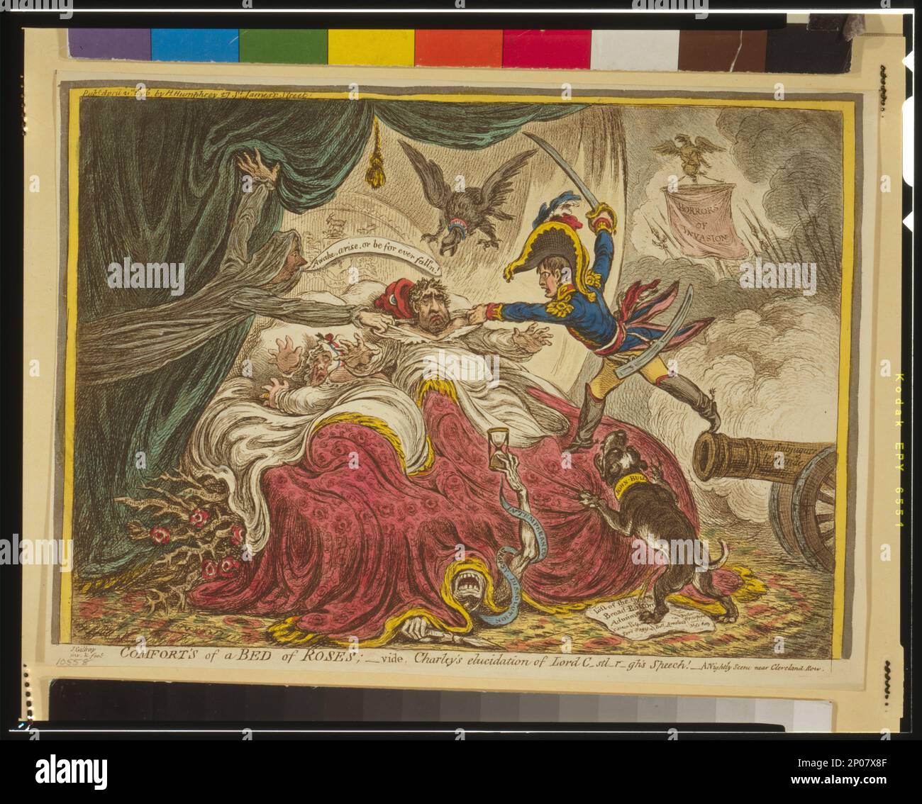 Comfort of a Bed of Roses. British Cartoon Prints Collection , Exhibited: Gillray and the Art of ...