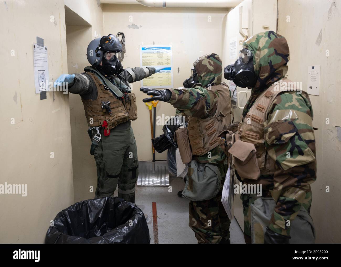 First Lt. Moritz “Whiskey” Wienke, 35th Fighter Squadron pilot (left ...