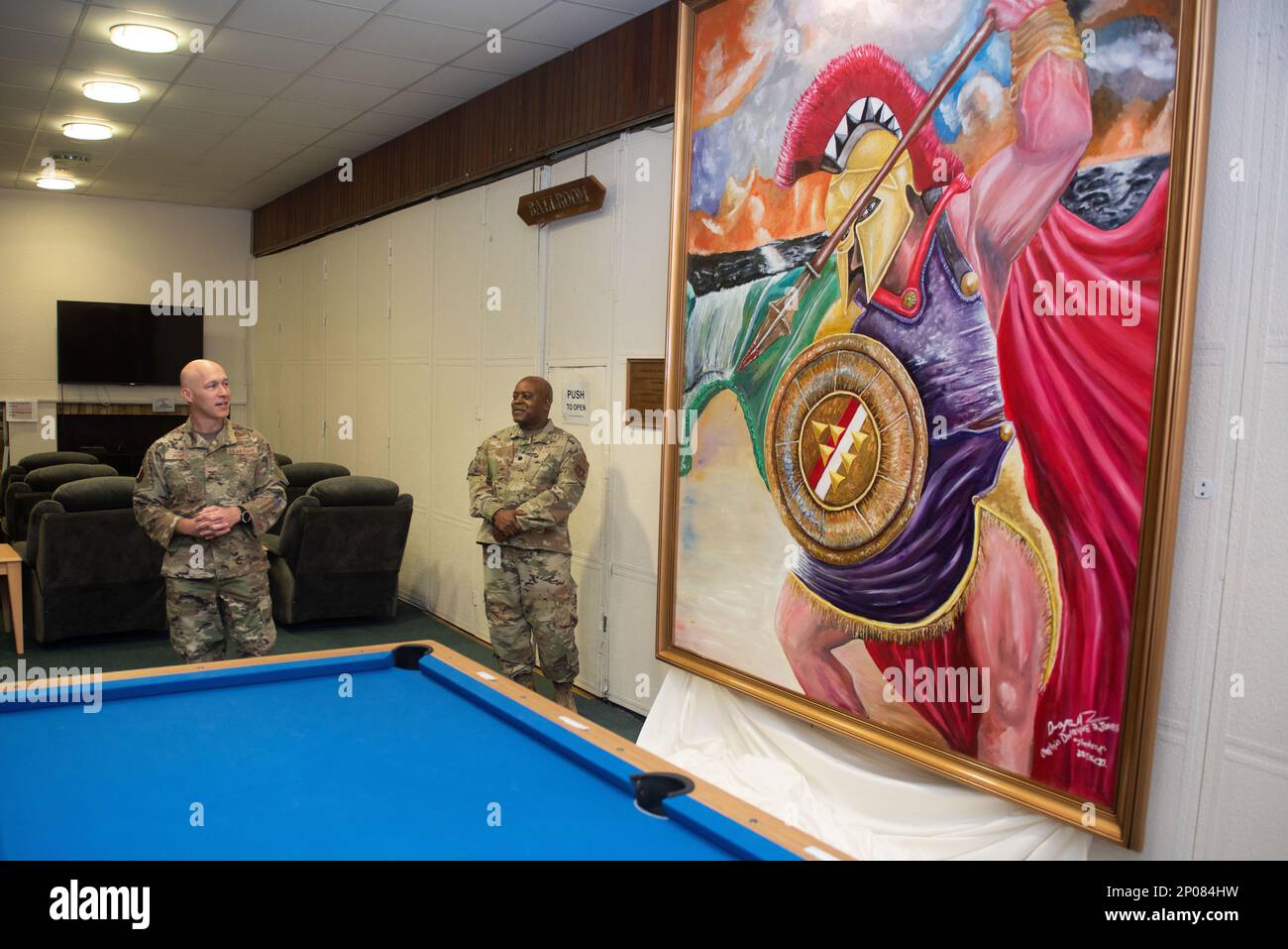 Col. Calvin Powell, 39th Air Base Wing commander, delivers remarks on a ...