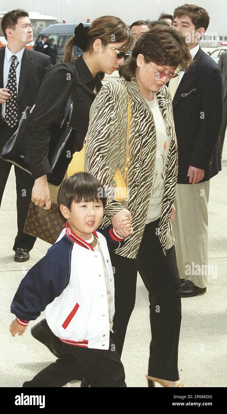 File: A photo shows a boy (L) who believed to be Kim Han Sol, the son ...