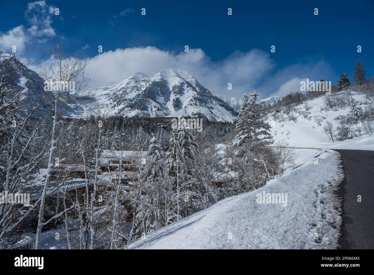 View of Sundance Resort in winter, also known as Sundance Mountain ...