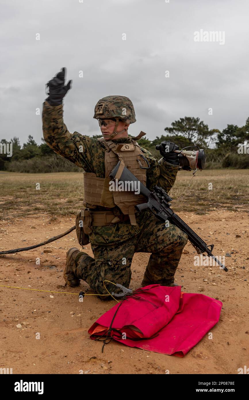 U.S. Marine Corps Lance Cpl. Hunter Bush, a bulk fuel specialist with ...