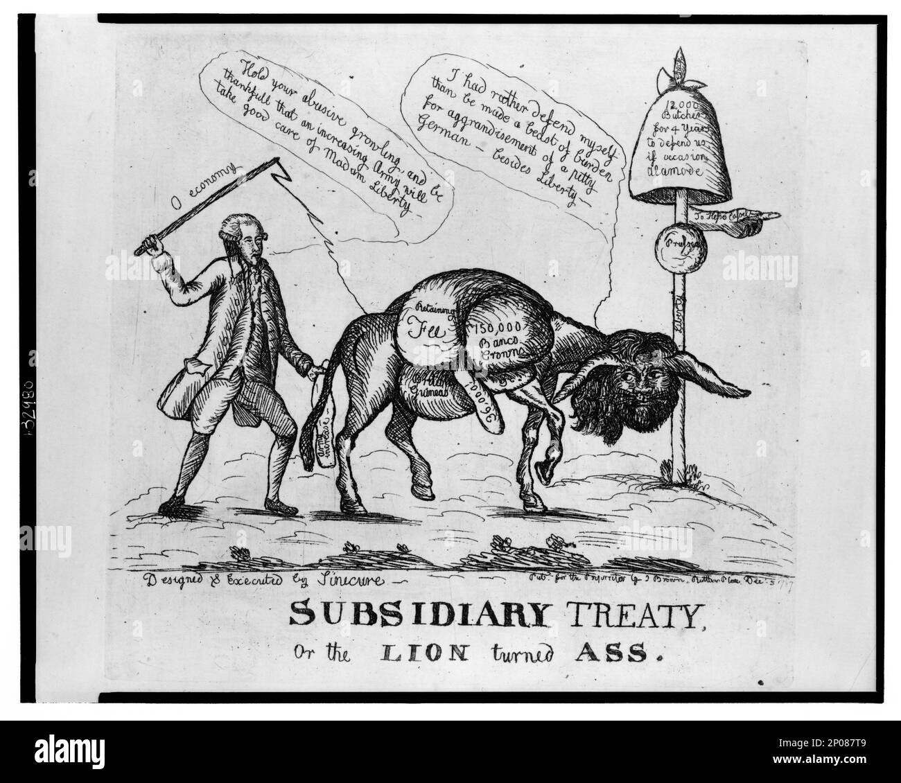 Subsidiary treaty, or the lion turned ass designed & executed by ...