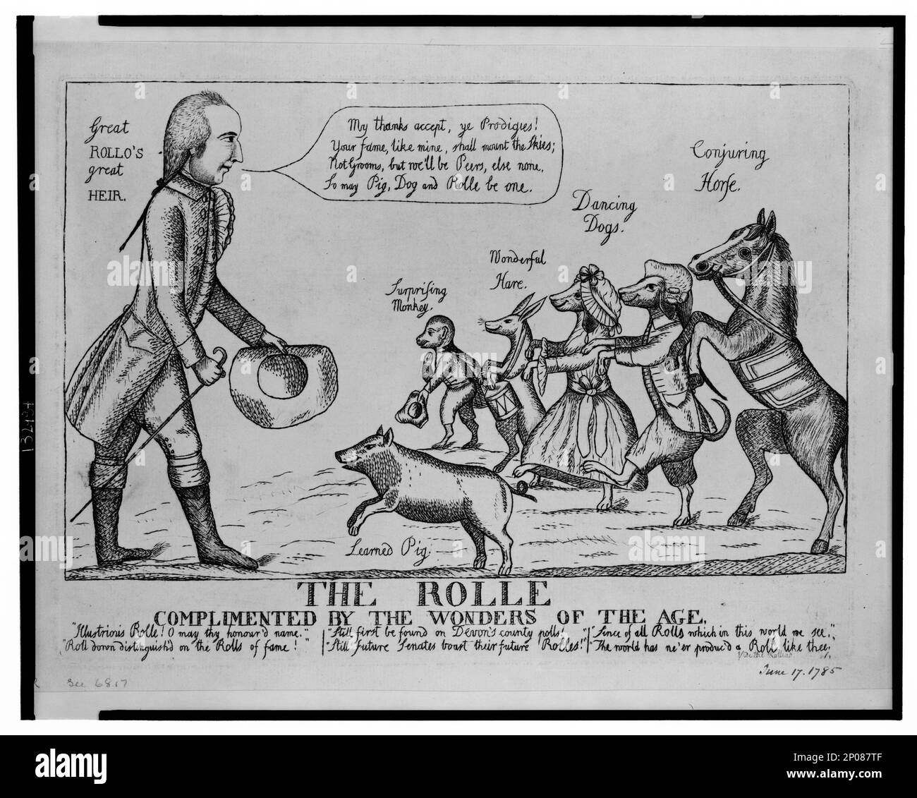 The Rolle complimented by the wonders of the age. British Cartoon ...