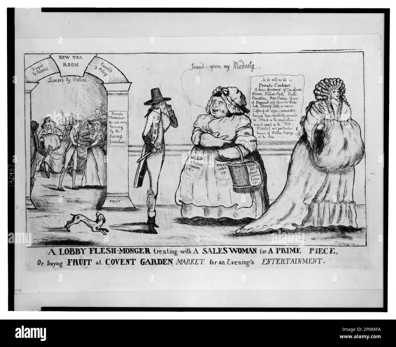 A lobby flesh-monger treating with a saleswoman for a prime piece, or ...