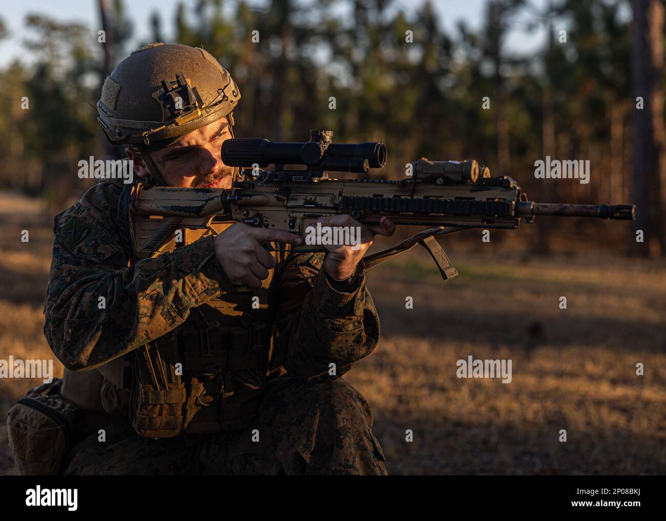 A U.S. Marine with Battalion Landing Team 1/6, 26th Marine ...